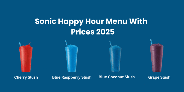 Sonic Happy Hour 2026 — Half-Price Drinks, Times & Menu